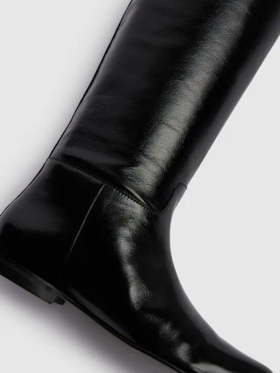 Khaite 25mm Knee-high Leather Boots - Black