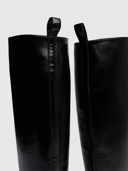Khaite 25mm Knee-high Leather Boots - Black