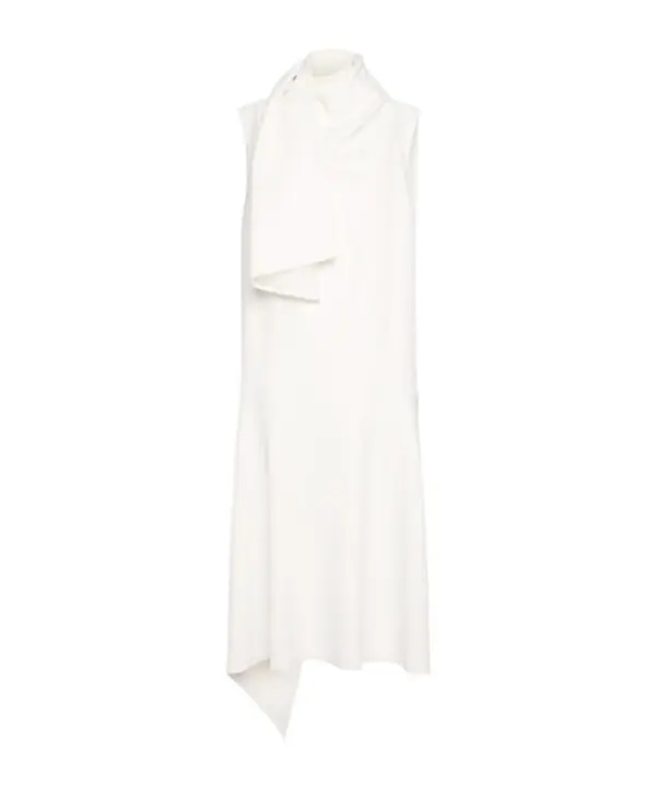 Khaite Loell Acetate Blend Midi Dress - White