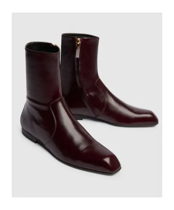 Khaite 85mm Nevada Stretch Leather Ankle Boots