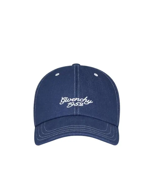 Givenchy Embroidered Denim Baseball Cap - Blue