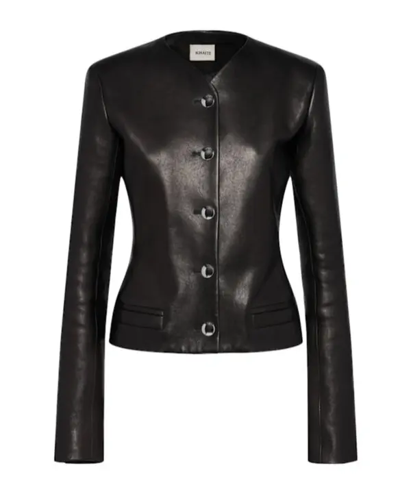 Khaite Nara Leather Jacket - Black