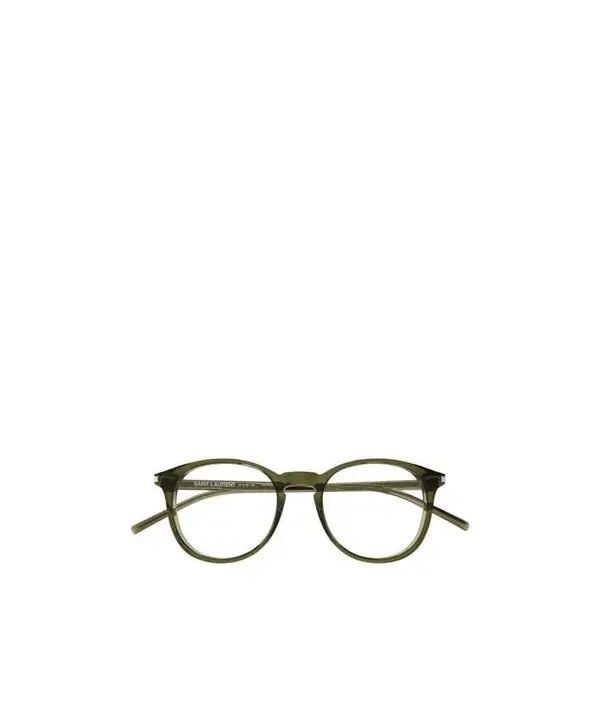 Saint Laurent Panto Frame Glasses - Green