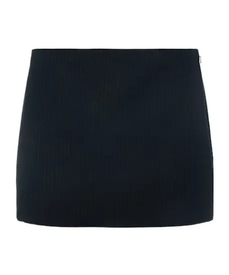 Khaite Jett Virgin Wool Blend Mini Skirt - Black