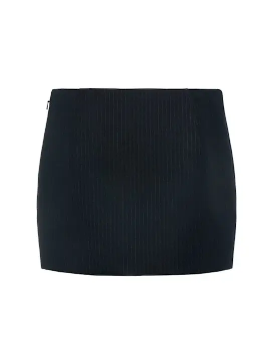 Khaite Jett Virgin Wool Blend Mini Skirt - Black