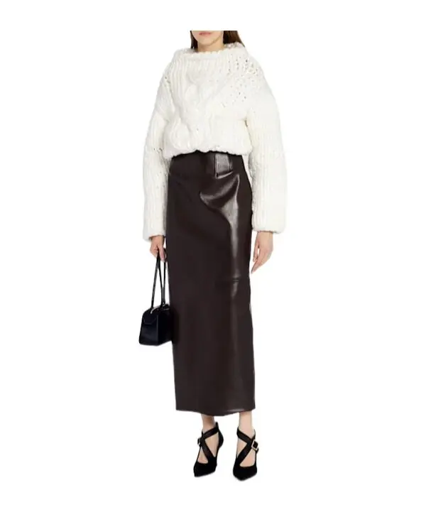 Khaite Daemon Leather Skirt