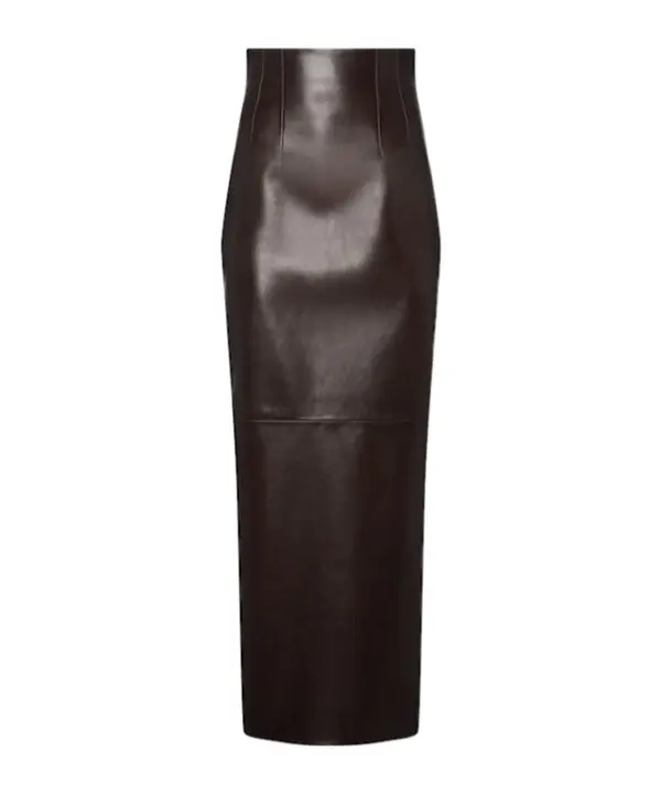 Khaite Daemon Leather Skirt - Black