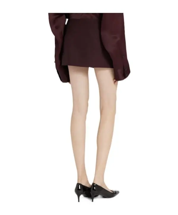 Khaite Jett Wool Blend Mini Skirt - Black