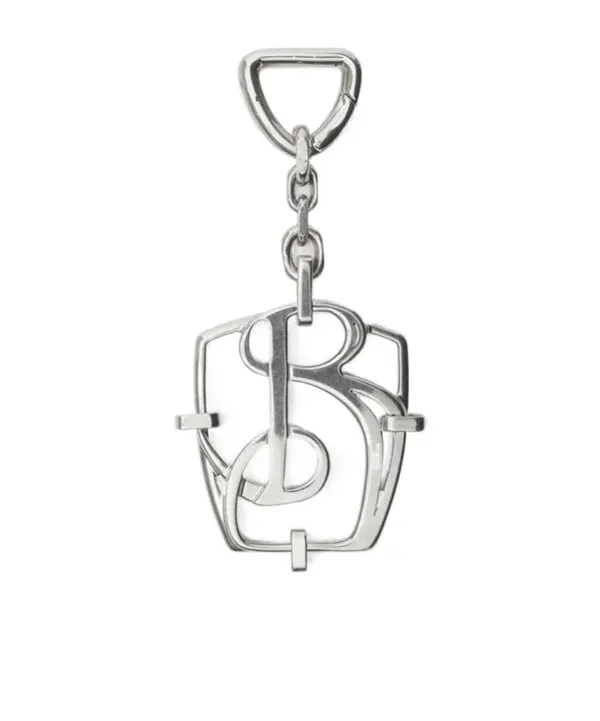 Burberry Palladium-plated B Charm Keyring