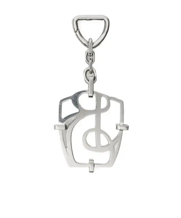 Burberry Palladium-plated B Charm Keyring