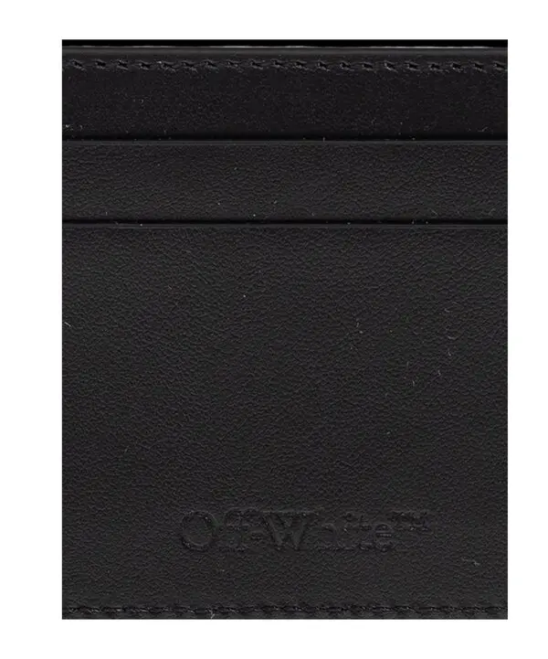 Off-White Diagonal Leather Card Holder