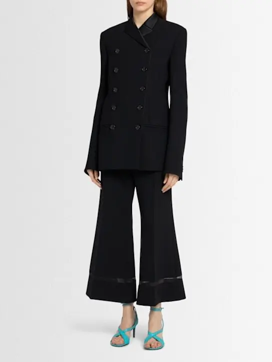 Khaite Wallace Flared Poly Pants