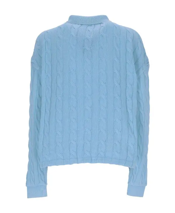 Polo Ralph Lauren Cable-knit Cotton Long-sleeve Polo Shirt