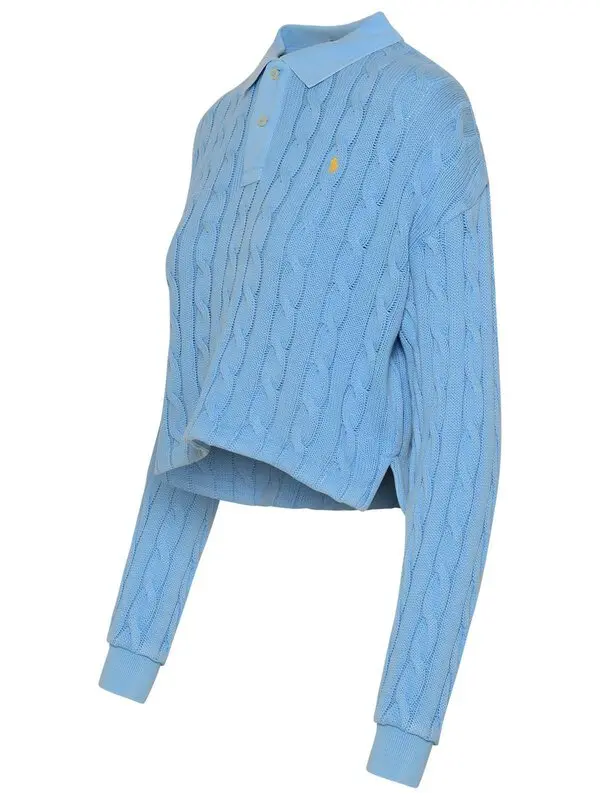 Polo Ralph Lauren Cable-knit Cotton Long-sleeve Polo Shirt