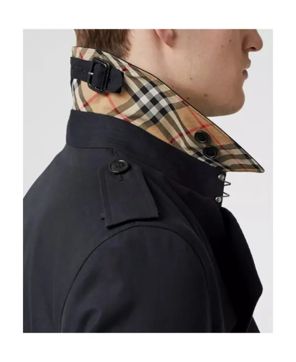 Burberry Cotton Gabardine Trench Coat - Blue
