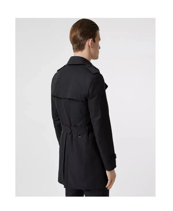 Burberry Cotton Gabardine Trench Coat - Blue