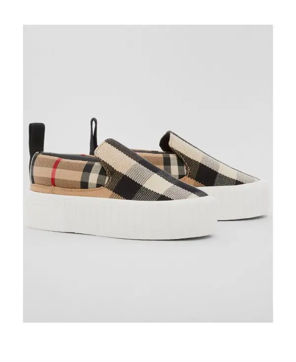 Burberry Check-pattern Slip-on Trainers