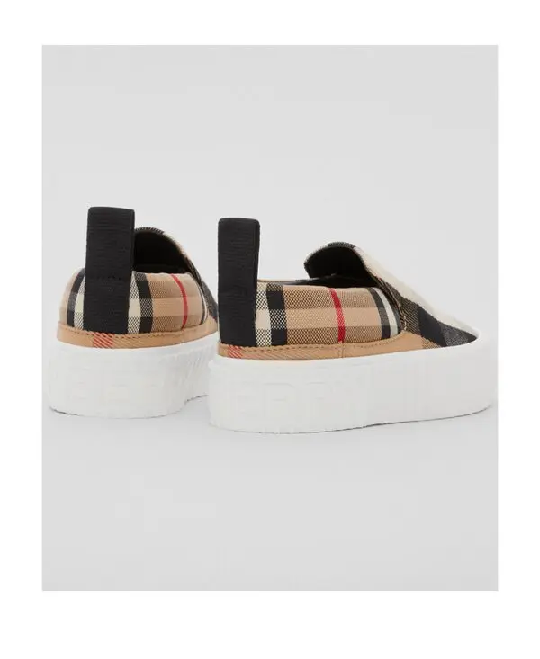 Burberry Check-pattern Slip-on Trainers