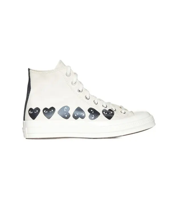 Comme Des Garçons Printed High-top Sneakers