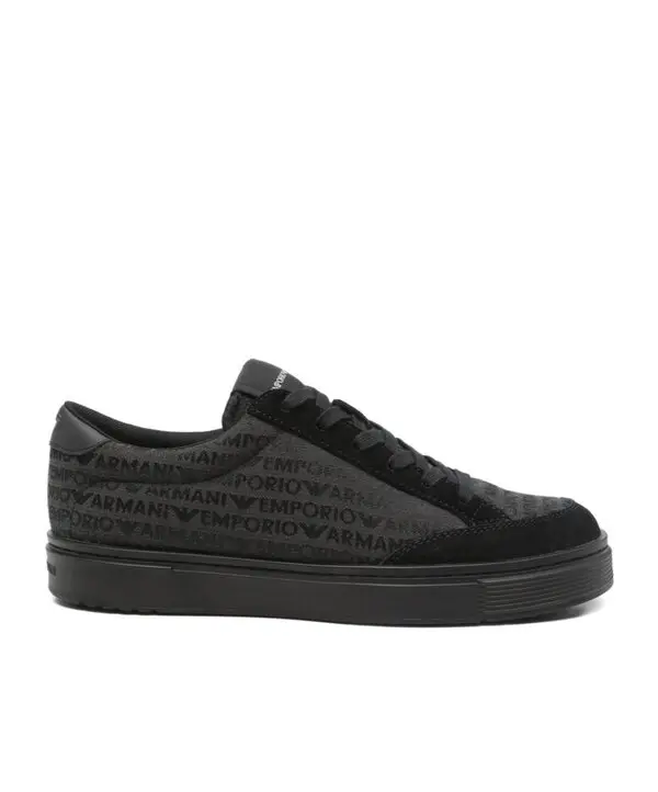 Emporio Armani Logo Print Lace-up Sneakers