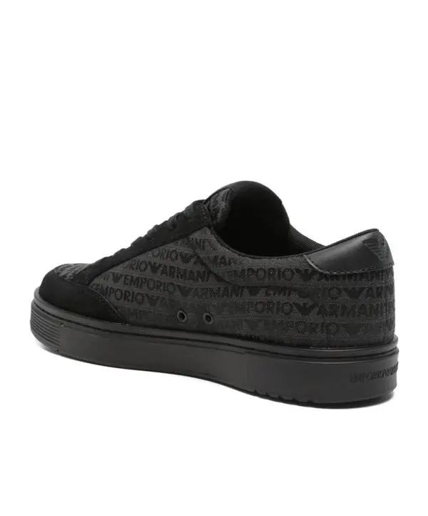 Emporio Armani Logo Print Lace-up Sneakers