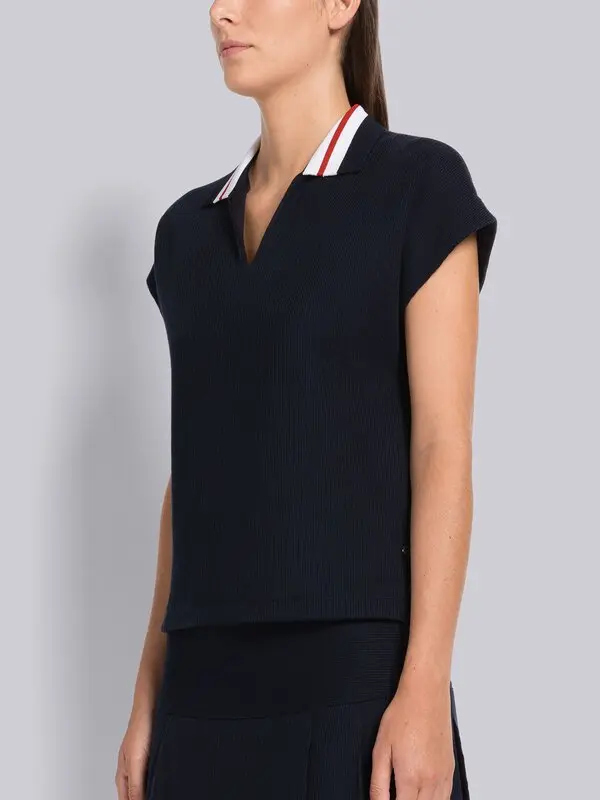 Thom Browne Striped Collar Polo Shirt