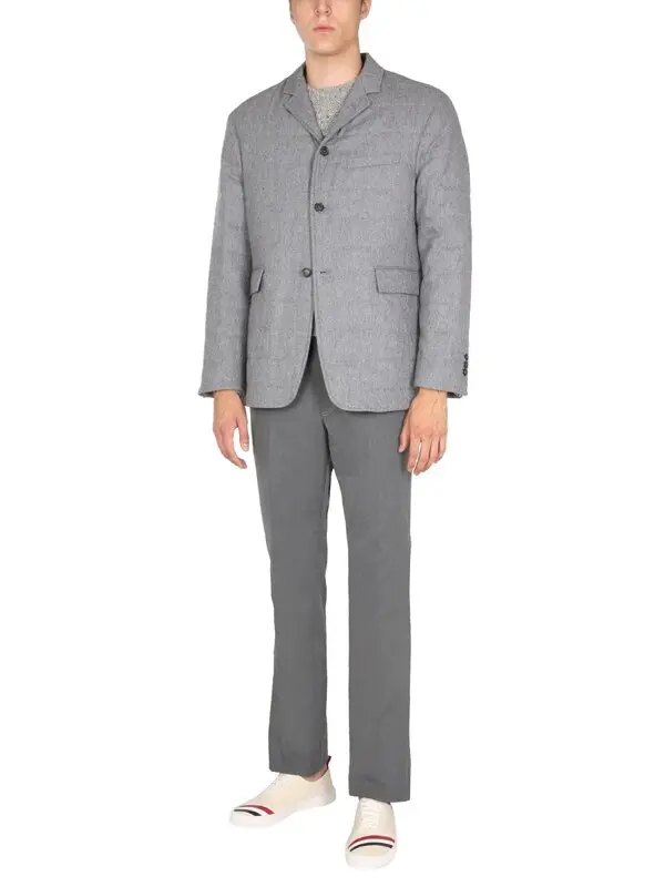 Thom Browne Padded Jacket With Rwb Stripes
