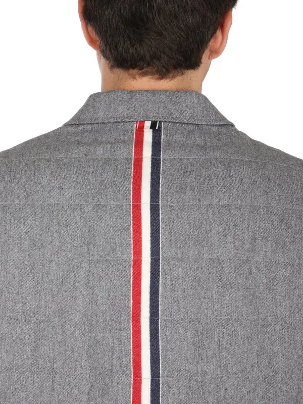 Thom Browne Padded Jacket With Rwb Stripes
