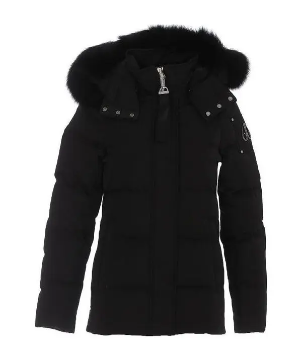 Moose Knuckles Puffer Jacket With Fur Trimmed Hood