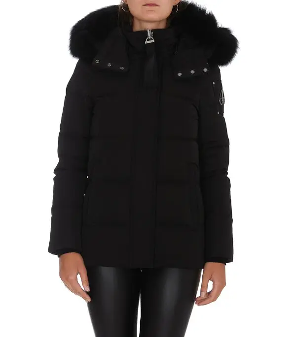 Moose Knuckles Puffer Jacket With Fur Trimmed Hood