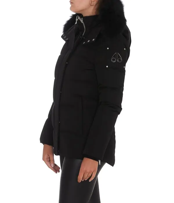 Moose Knuckles Puffer Jacket With Fur Trimmed Hood