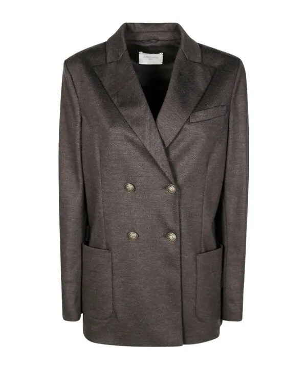 CIRCOLO 1901 Double-breasted Tailored Blazer - Black