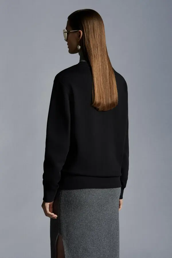 Moncler Embellished Logo Crewneck Sweatshirt