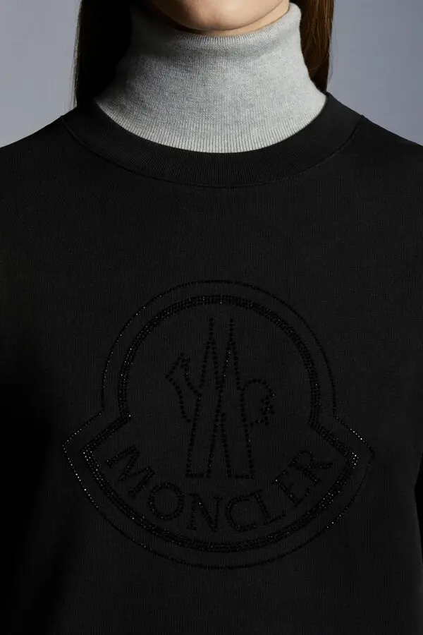 Moncler Embellished Logo Crewneck Sweatshirt