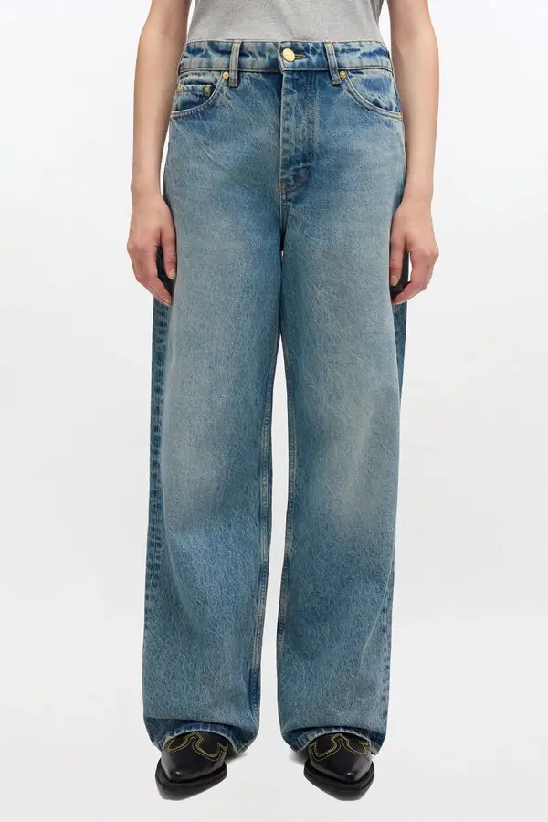 GANNI Boyfriend Jeans In Tinted Denim