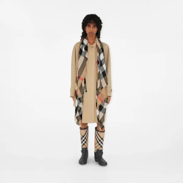 Burberry Checked Fringed-edge Scarf