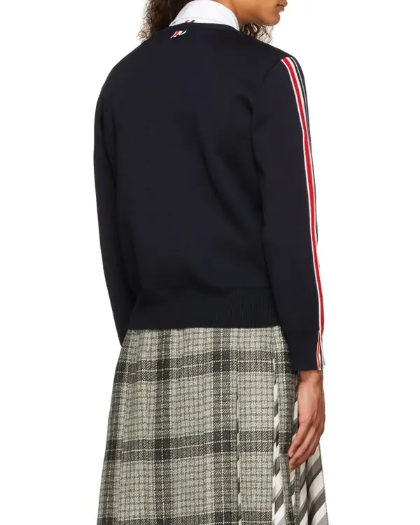 Thom Browne Signature Stripe Trim Jumper