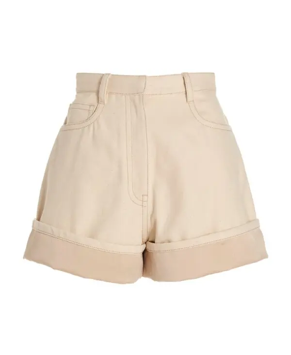 Prada Logo Denim Shorts