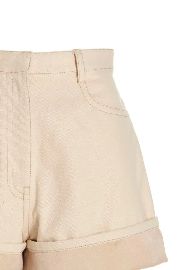 Prada Logo Denim Shorts
