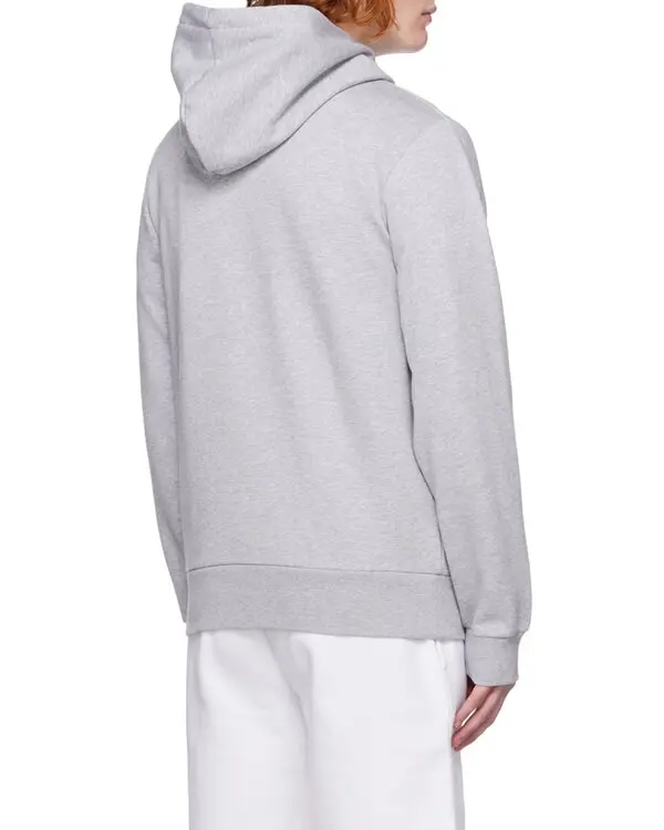 Lacoste Logo Embroidered Drawstring Hoodie - White