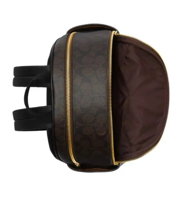 COACH Court Backpack In Signature Canvas - Opal/walnut/black
