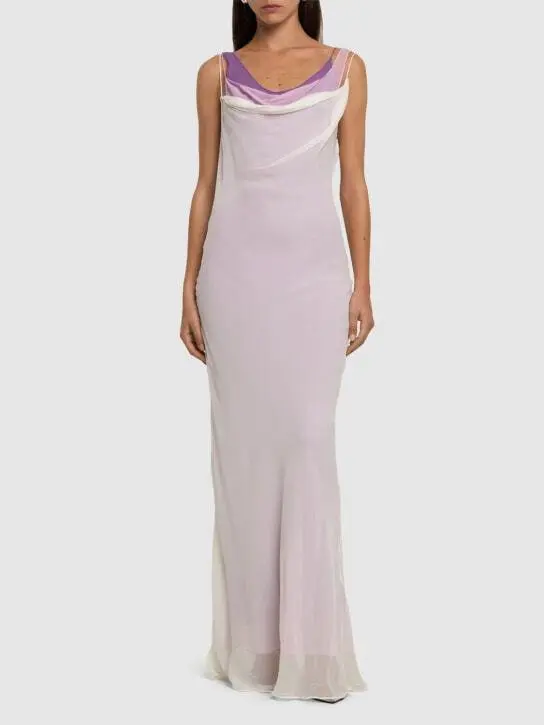 Christopher Esber Sleeveless Graduated Maxi Dress
