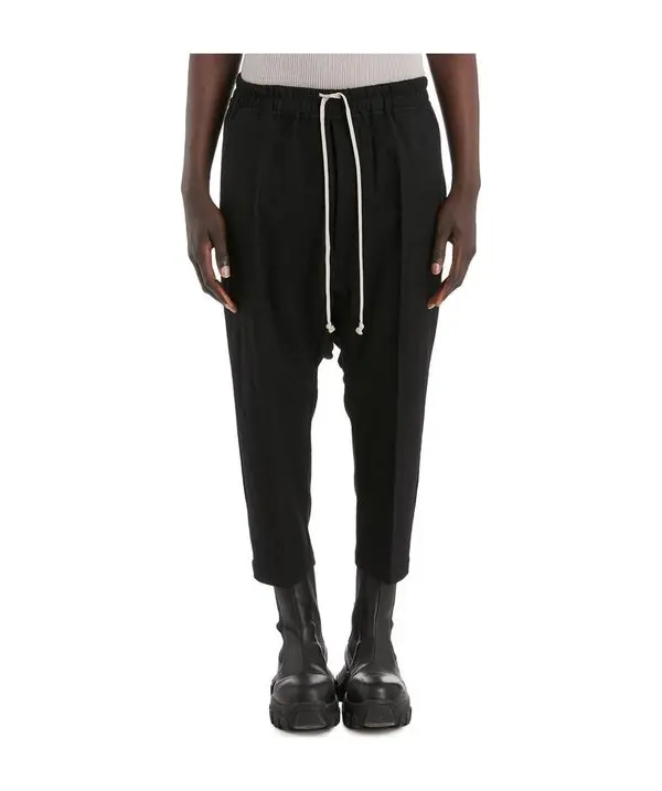 Rick Owens Drop Crotch Cropped Trousers