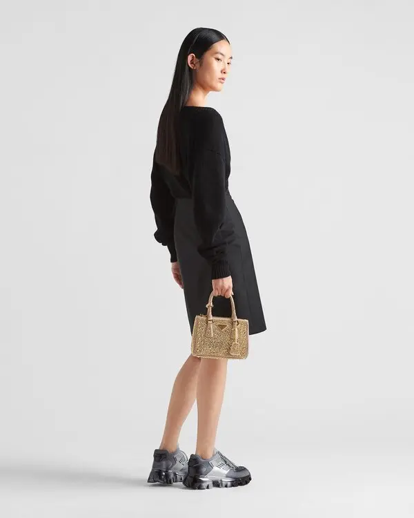 Prada Cropped Wool And Cashmere Cardigan