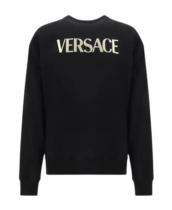 Versace Logo Embroidered Crewneck Sweatshirt