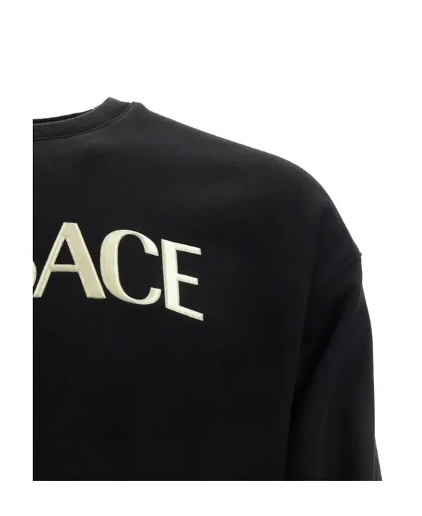 Versace Logo Embroidered Crewneck Sweatshirt