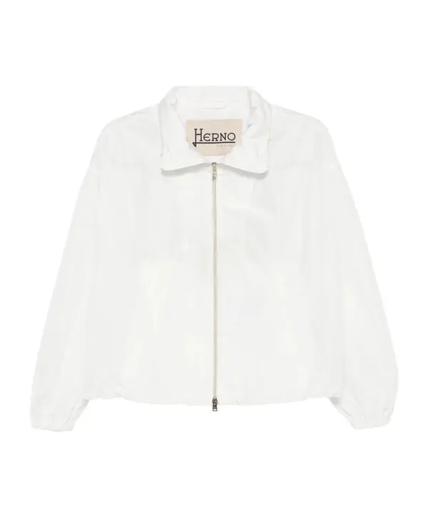 Herno Zip-up Jacket With Elasticated Cuffs - White
