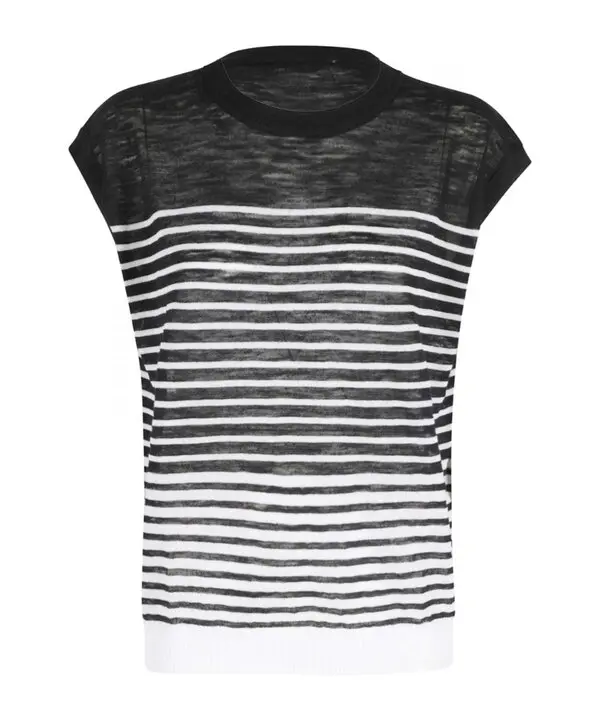 ROBERTO COLLINA Striped T-shirt - Black