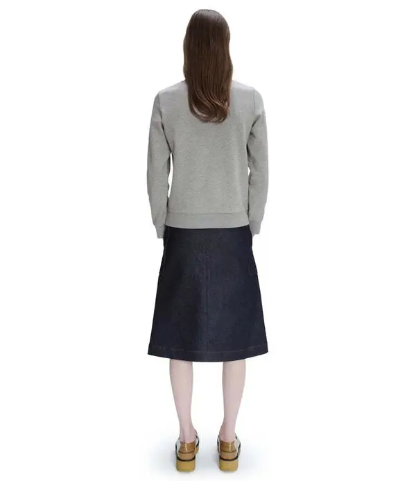 A.p.c. Flocked Logo Organic Cotton Sweatshirt
