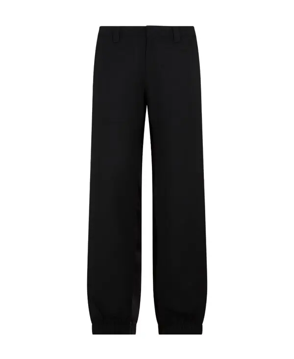 Prada Logo Plaque Straight-leg Trousers